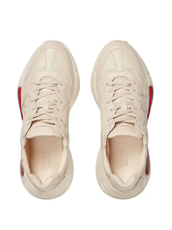 Gucci Rhyton Logo Sneakers - Nude