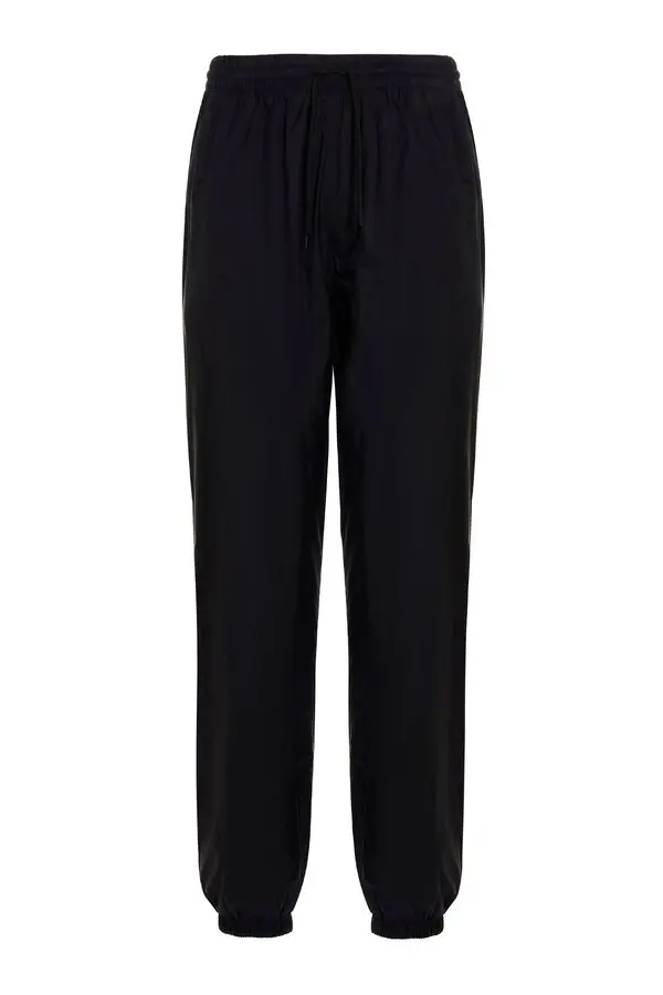 MSGM Logo Printed Drawstring Joggers - Black