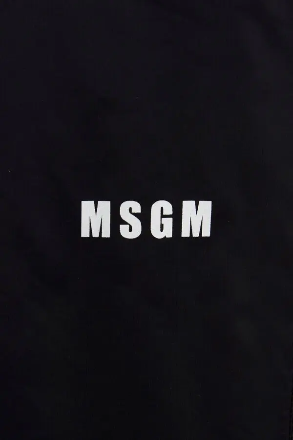 MSGM Logo Printed Drawstring Joggers - Black