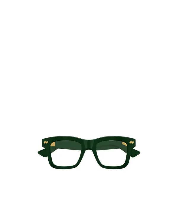Bottega Veneta Square Frame Eyeglasses - Green