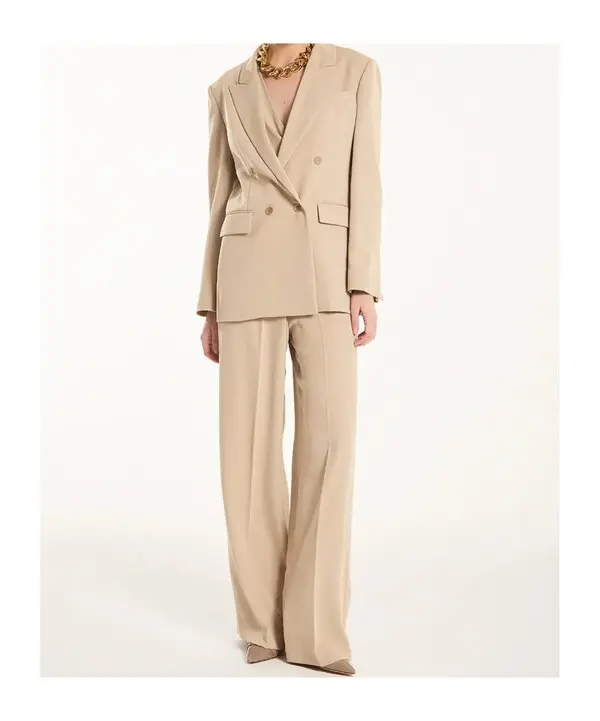 P.a.r.o.s.h Tailored Wide Leg Trousers - Sabbia