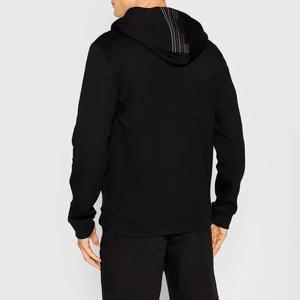 Hugo Boss Logo Embroidered Zip-up Hooded Coat