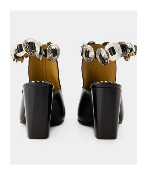 Toga Embellished Slingback Boots - Black