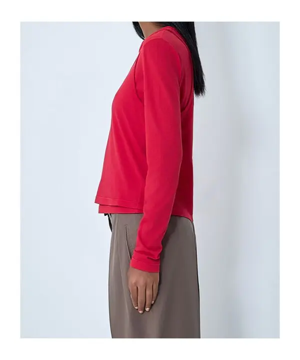 THE ROW Laye Long Sleeve Cotton T-shirt