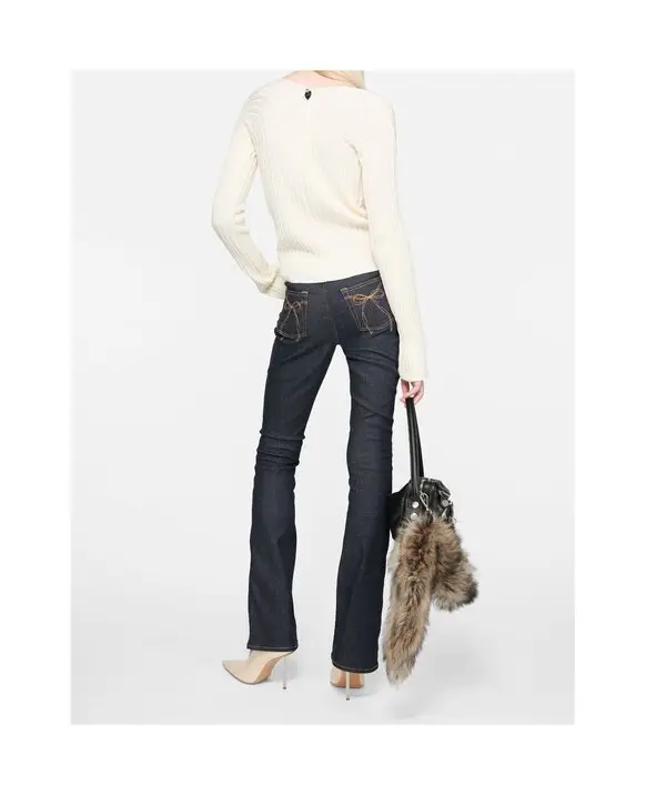 Acne Studios Bow Detail Flared Trousers