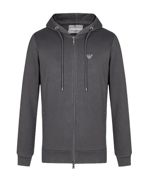 Emporio Armani Hooded Logo Casual Coat