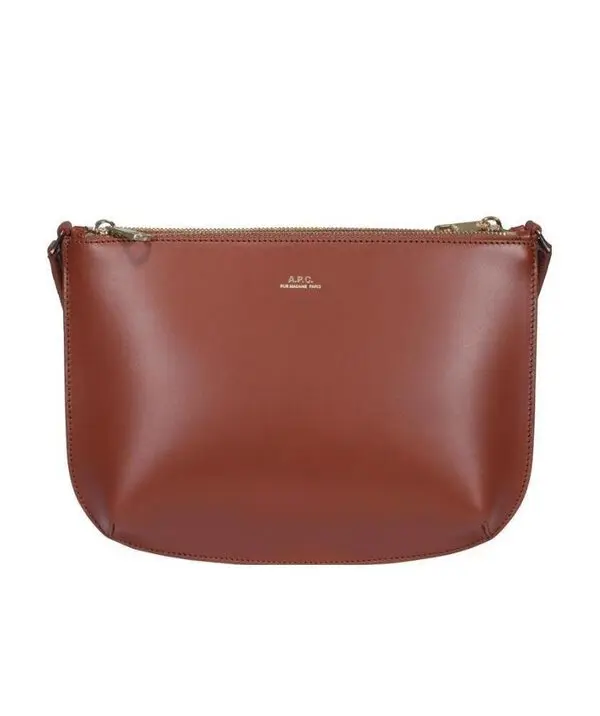 A.p.c. Sarah Logo Crossbody Bag - Brown