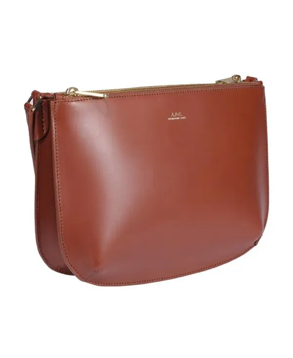 A.p.c. Sarah Logo Crossbody Bag - Brown