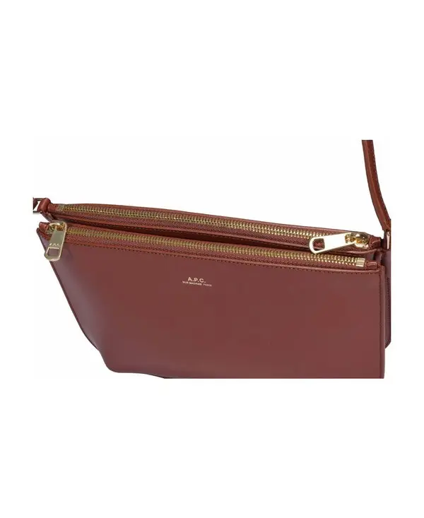 A.p.c. Sarah Logo Crossbody Bag - Brown