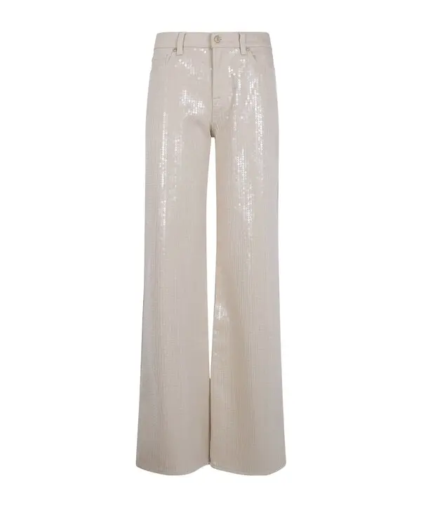 7 For All Mankind Lotta Belt-loop Pocket Jeans - Nude