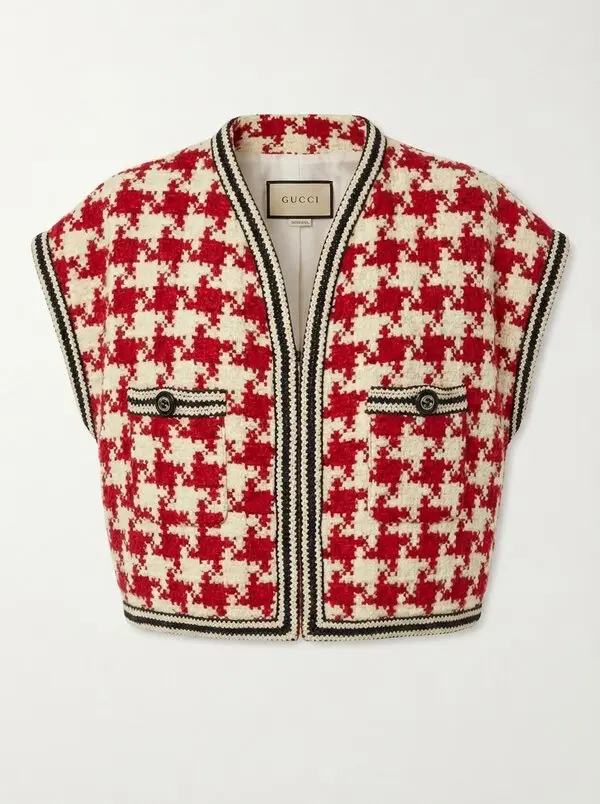 Gucci Contrast-color Knitted Vest - Nude
