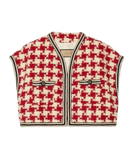 Gucci Contrast-color Knitted Vest - Nude