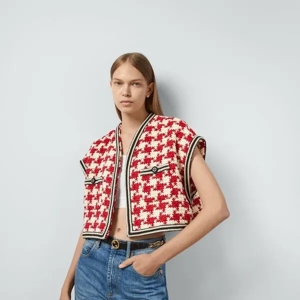 Gucci Contrast-color Knitted Vest