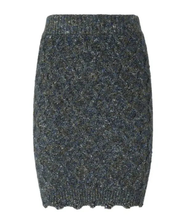 Pinko Cable-knit Embellished Mini Skirt - Black