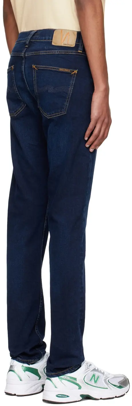 Nudie Jeans Slim Fit Dark Wash Denim Jeans - Black