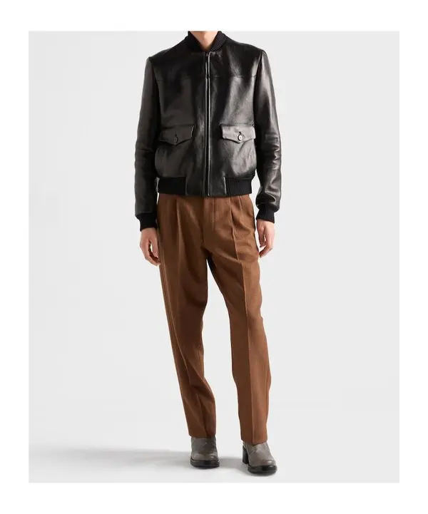 Prada Leather Bomber Jacket