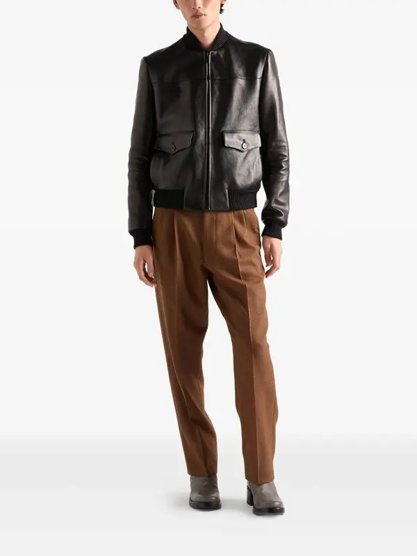 Prada Leather Bomber Jacket