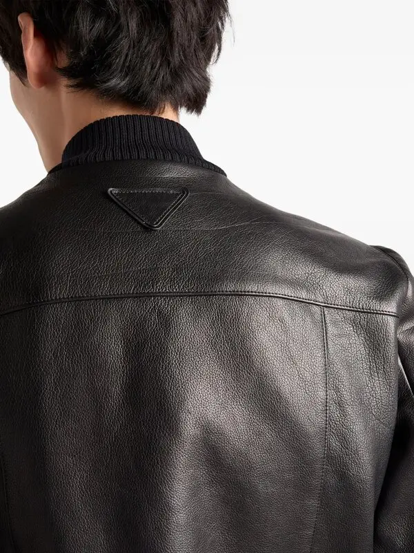 Prada Leather Bomber Jacket