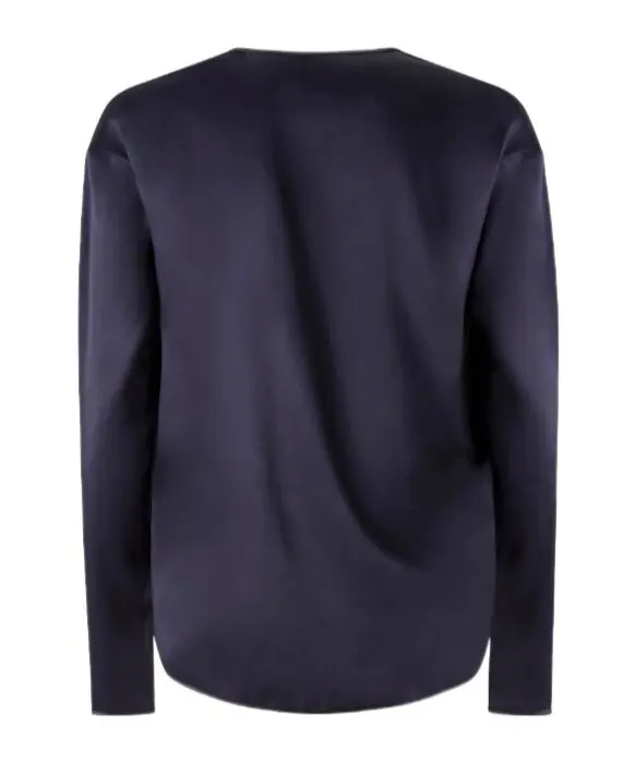 Pinko V-neck Long Sleeve Satin Blouse