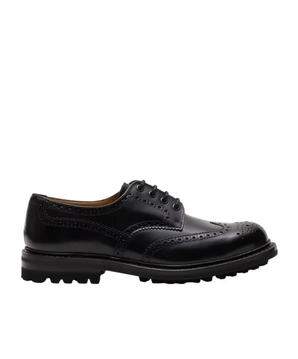 Church's Brogue Leather Derby Shoes - Black