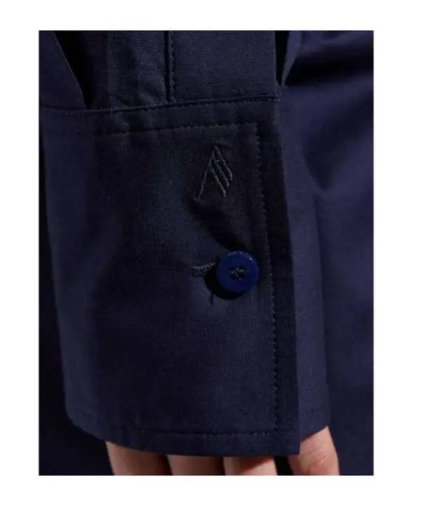 Attico Long-sleeved Button-up Shirt Dress - Navy