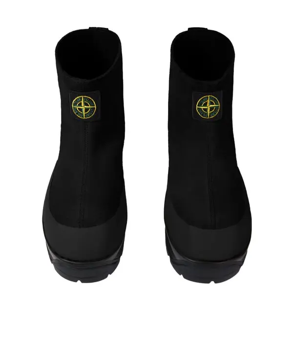 Stone Island Suede Rubber-band Boots - Black