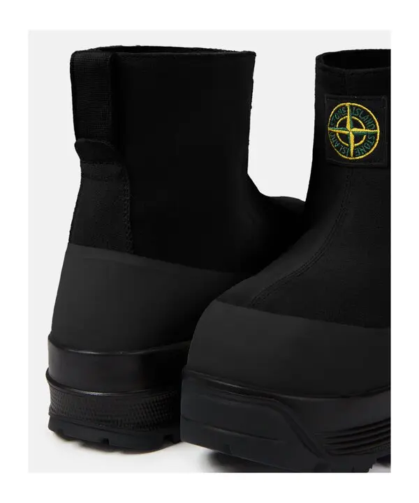 Stone Island Suede Rubber-band Boots - Black