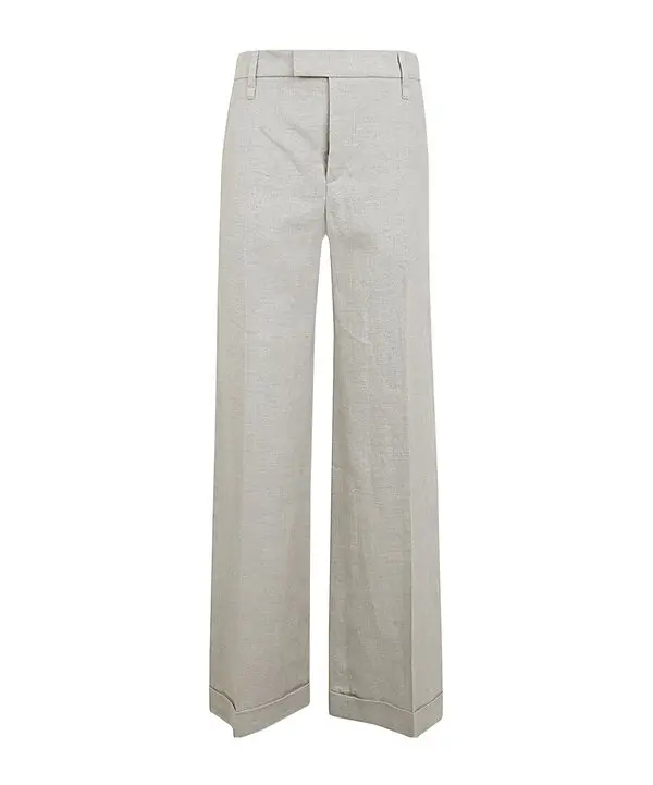 Brunello Cucinelli Lurex Wide-leg Trousers - Gray