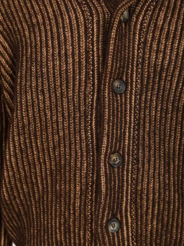 Jacob Cohen Long-sleeved Cardigan With Shawl Collar - Brown
