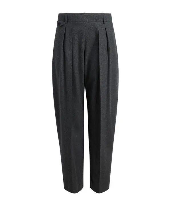 Khaite Dugan Pleated Trousers - Storm