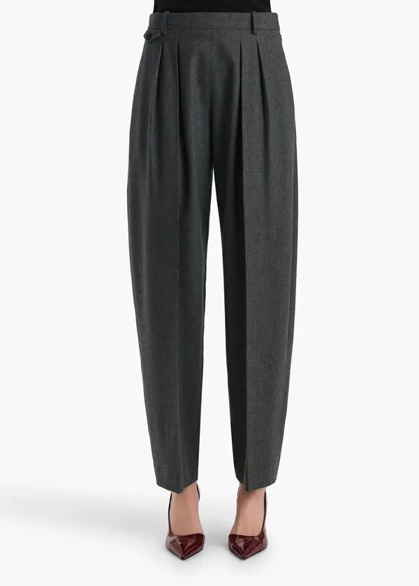 Khaite Dugan Pleated Trousers - Storm