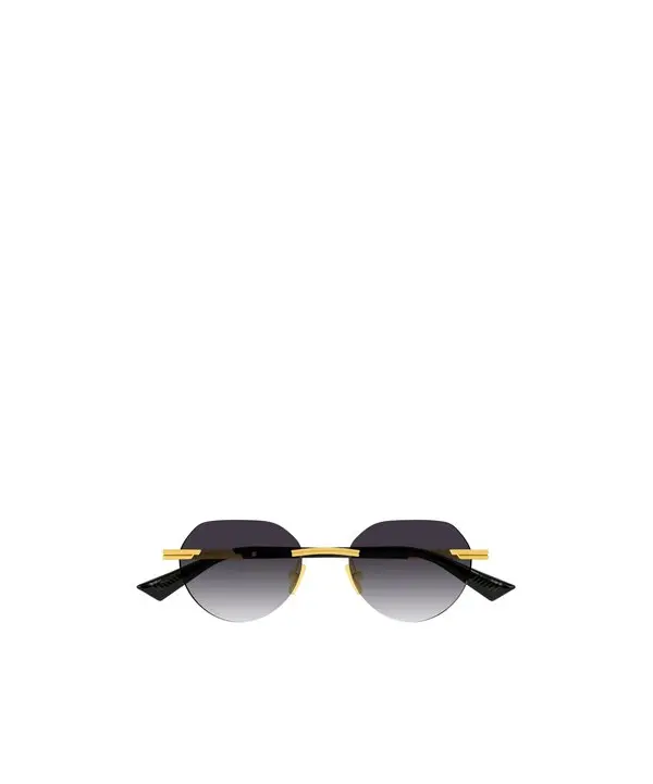 Bottega Veneta Geometric Rimless Sunglasses - Black