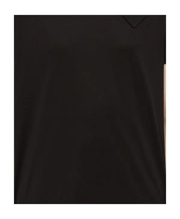 Prada Round Neck Short Sleeve T-shirt - Black