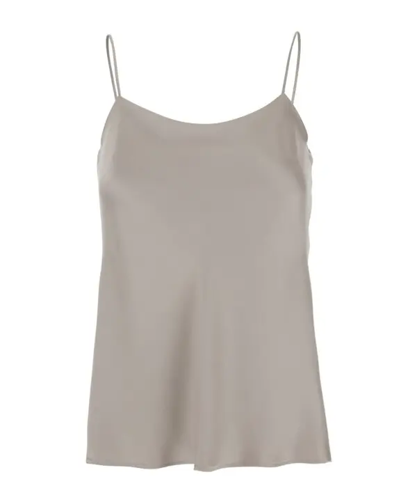 Herno Spaghetti Straps Satin Tank Top - Nude