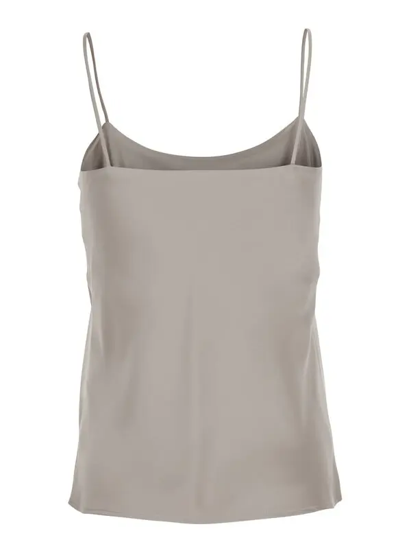 Herno Spaghetti Straps Satin Tank Top - Nude