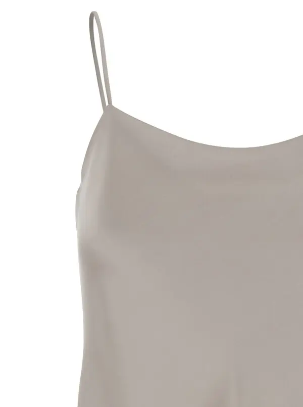 Herno Spaghetti Straps Satin Tank Top - Nude