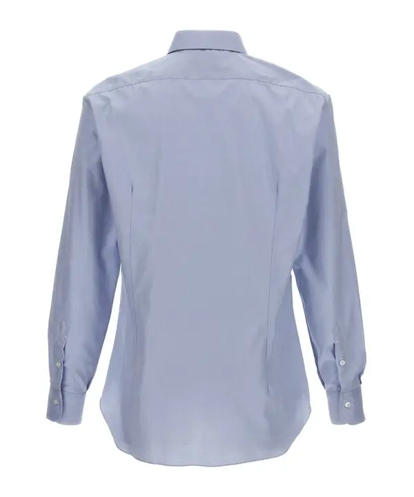 BARBA NAPOLI Buttoned Long-sleeved Shirt - Blue