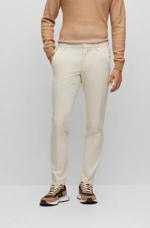 Hugo Boss Mid-rise Slim-cut Trousers