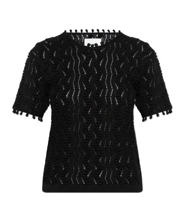 JIL SANDER Knitted Top With Decorative Trim