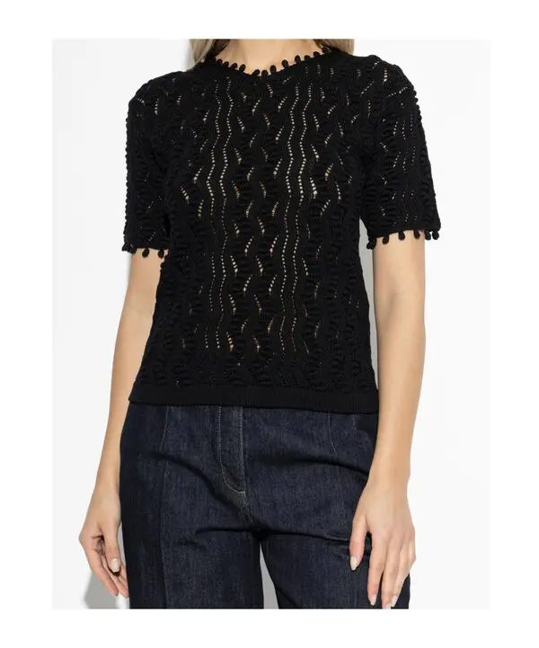 JIL SANDER Knitted Top With Decorative Trim