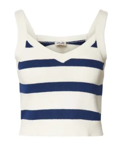 Baum Und Pferdgarten Striped V-neck Knit Top - White