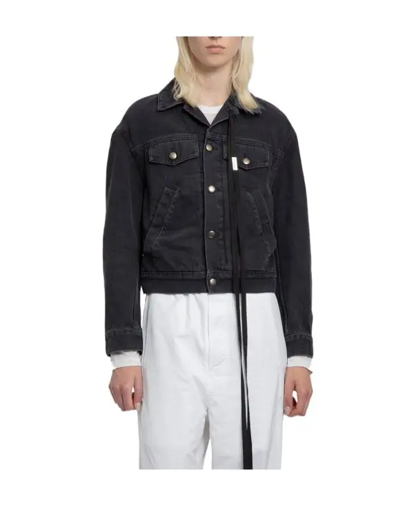 ANN DEMEULEMEESTER Logo Denim Jacket