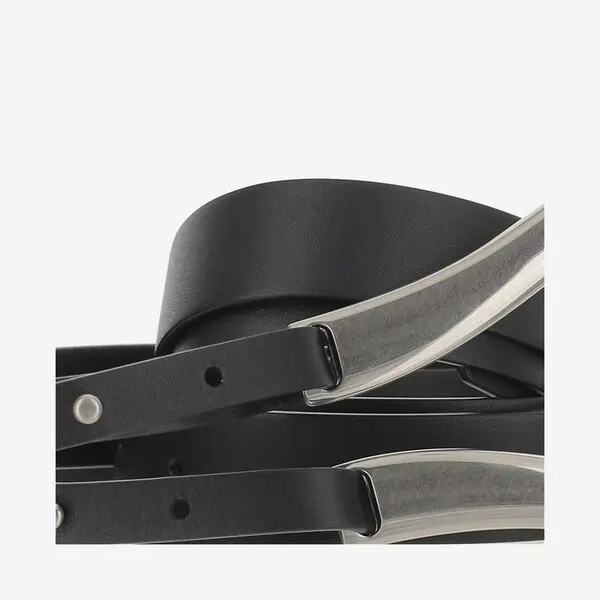 Bottega Veneta Double Strap Belt With Horseshoe Buckle - Multicolor