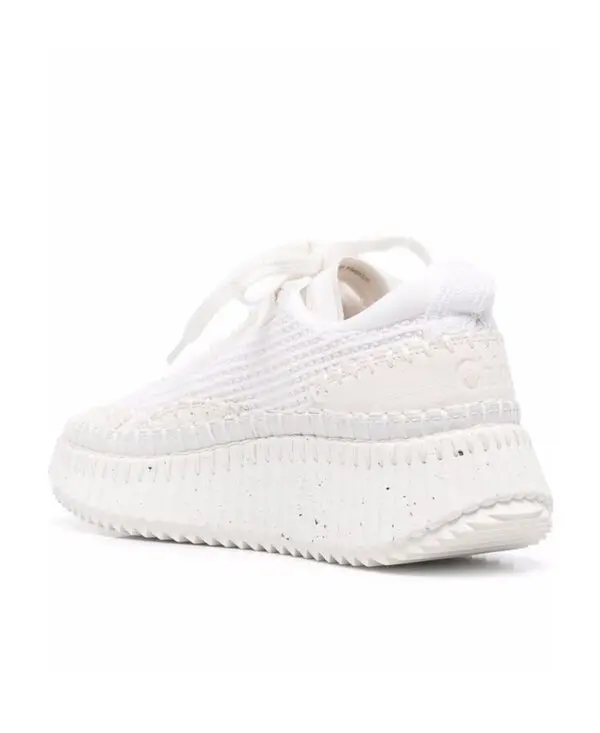 Chloé Nama Lace-up Sneakers - White