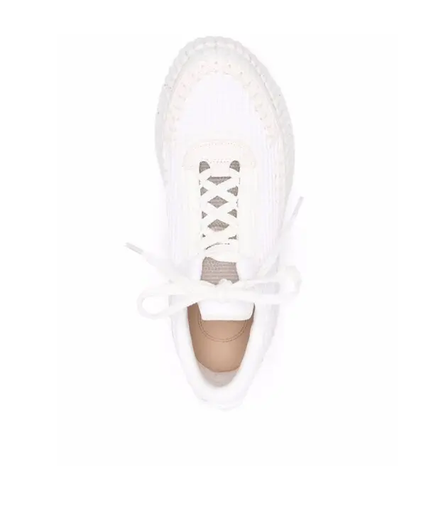 Chloé Nama Lace-up Sneakers - White