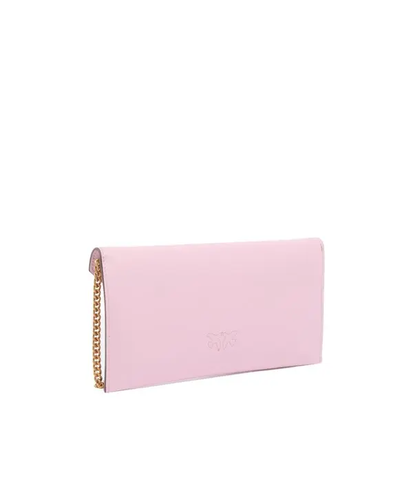 Pinko Love Birds Chain-linked Clutch Bag