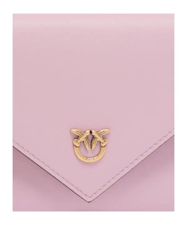 Pinko Love Birds Chain-linked Clutch Bag