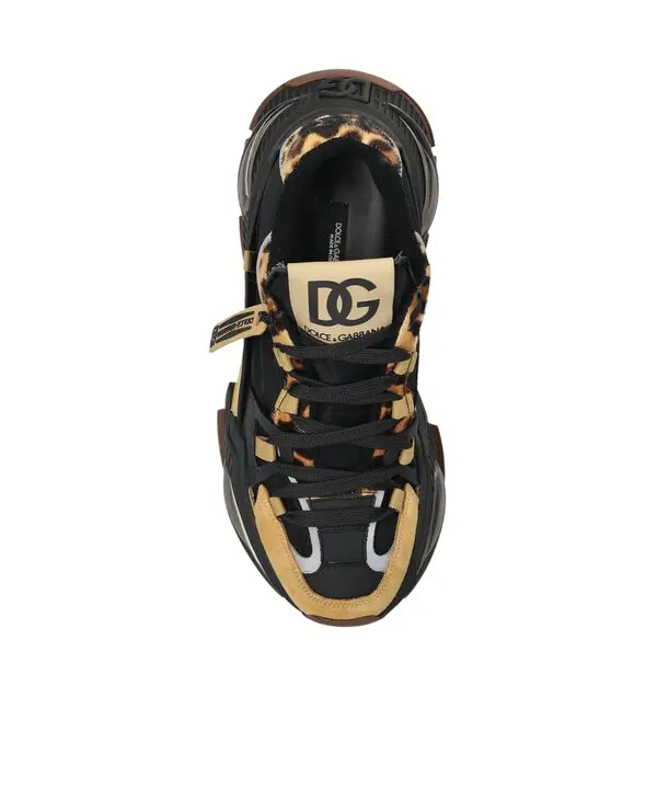 Dolce & Gabbana Airmaster Low-top Sneakers With Leopard Print