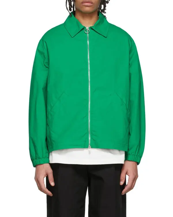 JIL SANDER Zip-up Cotton Jacket - Green