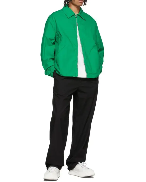 JIL SANDER Zip-up Cotton Jacket - Green
